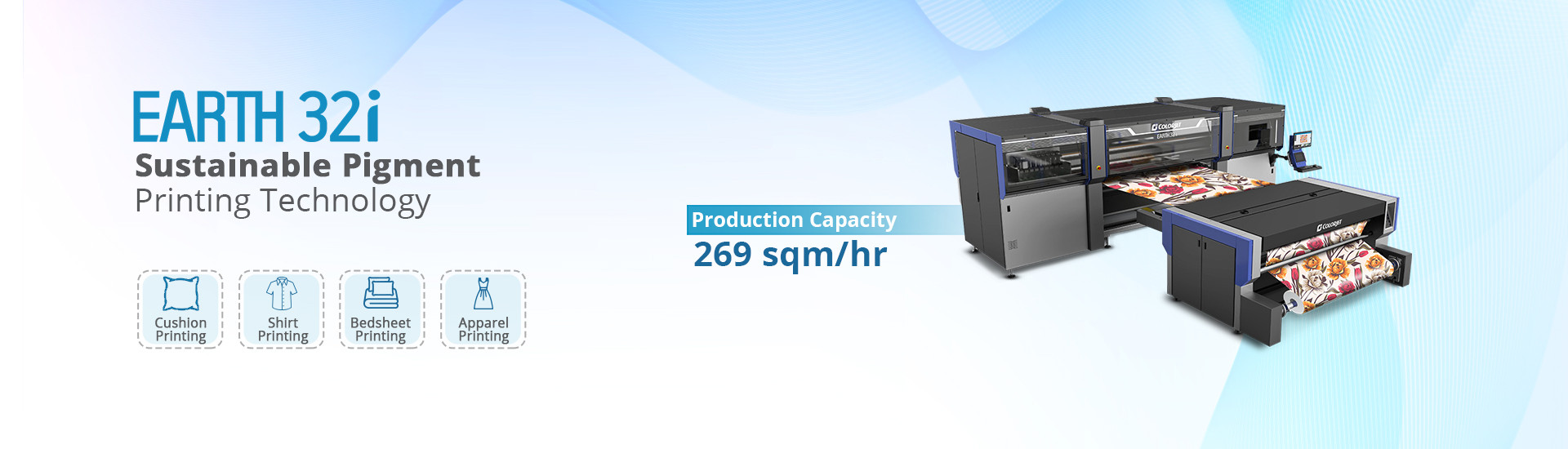 Earth32i Digital Textile Pigment Printing Machine | Colorjet Group